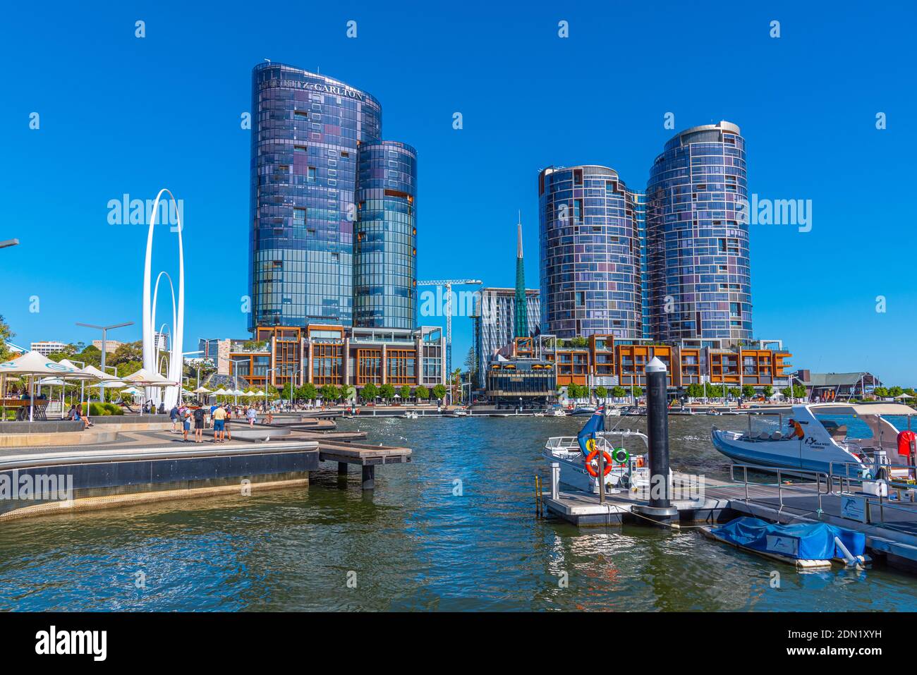 PERTH, AUSTRALIA, JANUARY 18, 2020: Hotel and office building at ...