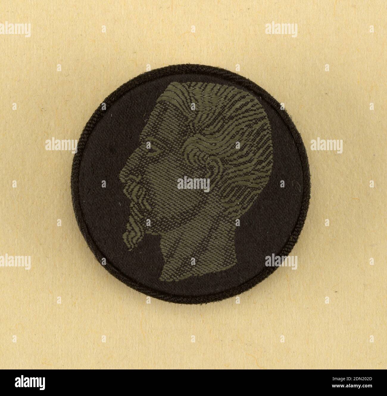 Button, Silk, leather, Component -f is on Cooper Union Exhibition card ...