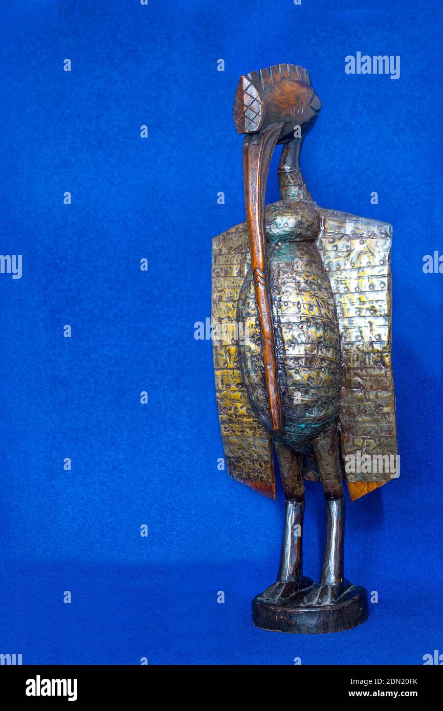 Senoufo Bird, a Calao, Mythical Forest Spirit, Korhogo, Cote d'Ivoire ...