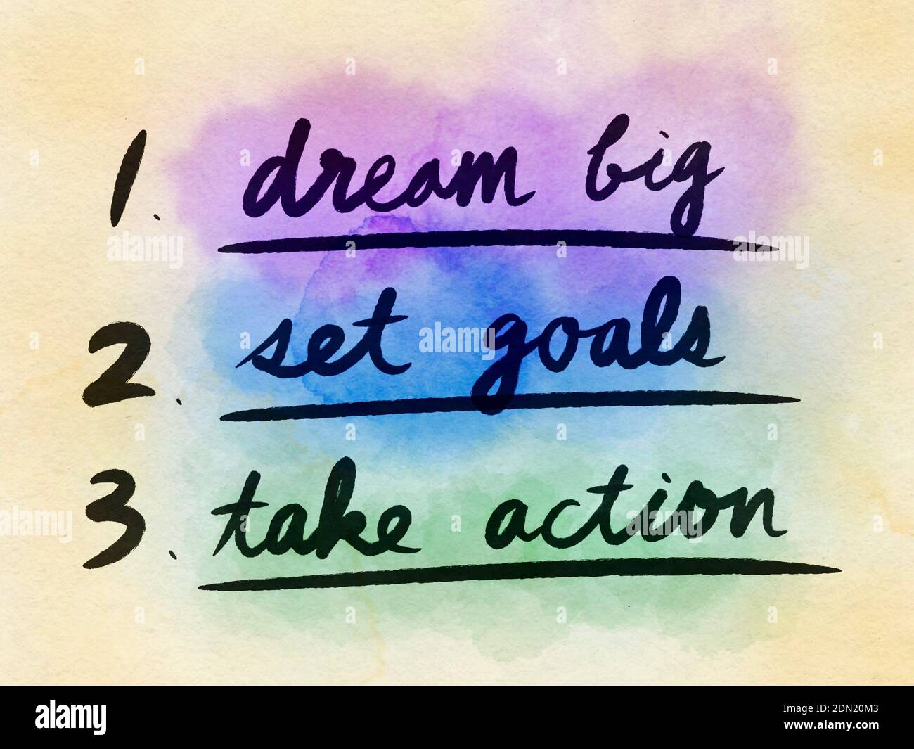 dream big set goals take action Stock Photo - Alamy