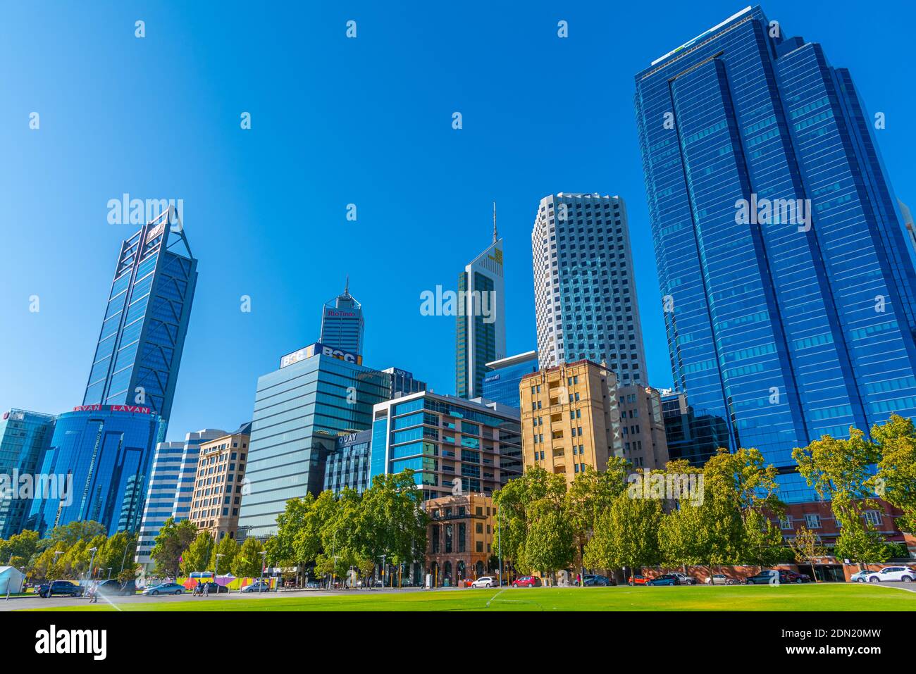 PERTH, AUSTRALIA, JANUARY 18, 2020: Cityscape of Perth viewed from ...