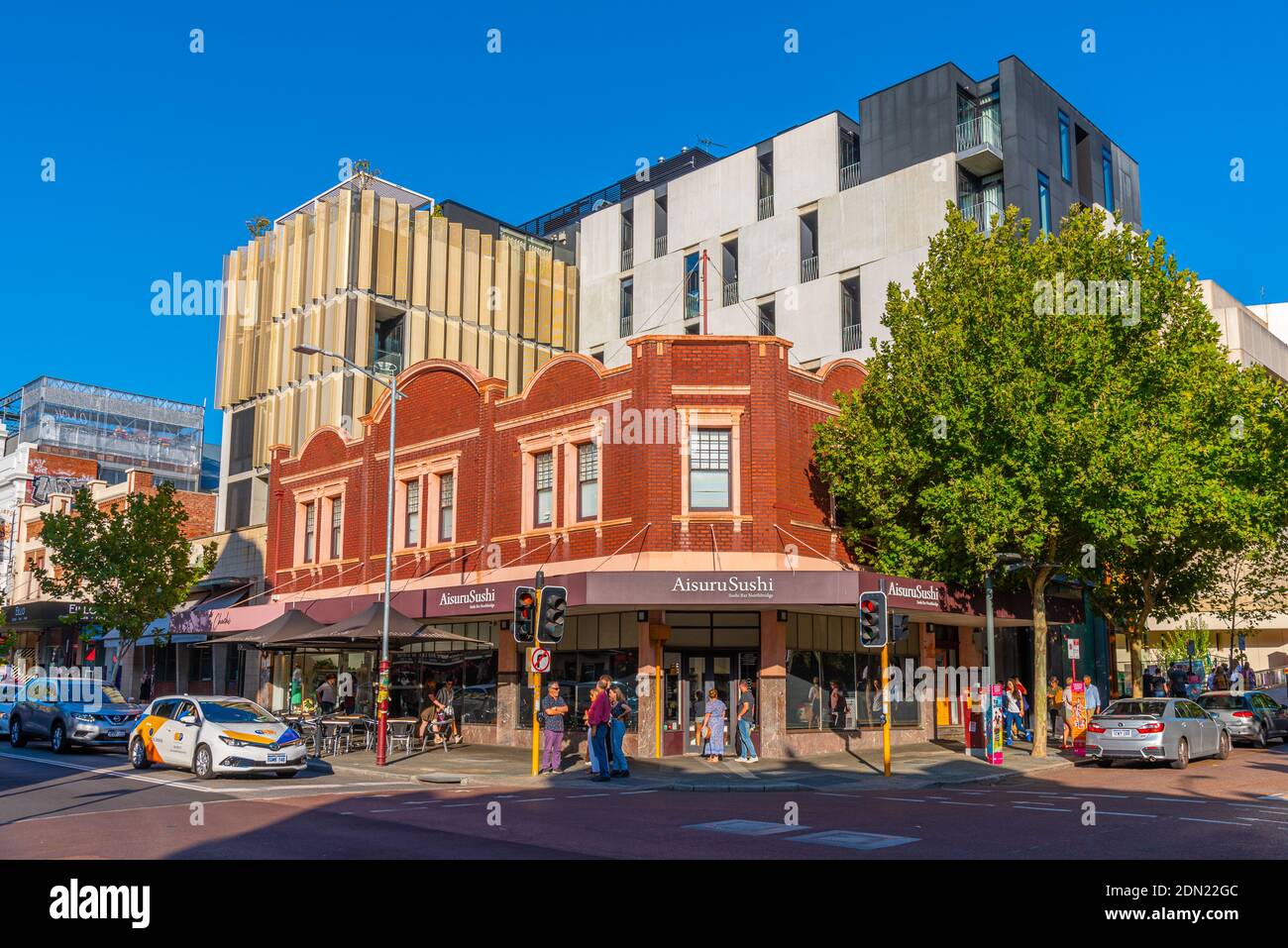 PERTH, AUSTRALIA, JANUARY 18, 2020: View of a street at Northbridge ...