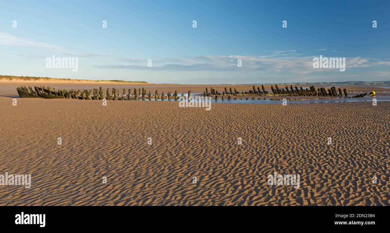 The wooden remains of the wreck of the Norwegian barque SS Nornen (1897 ...