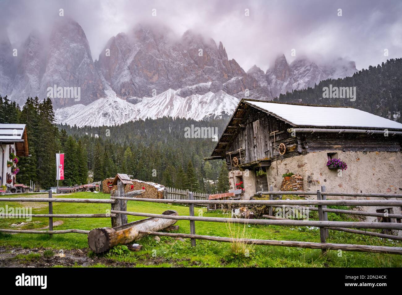 alpine chalet in the alps mountains Stock Photo - Alamy