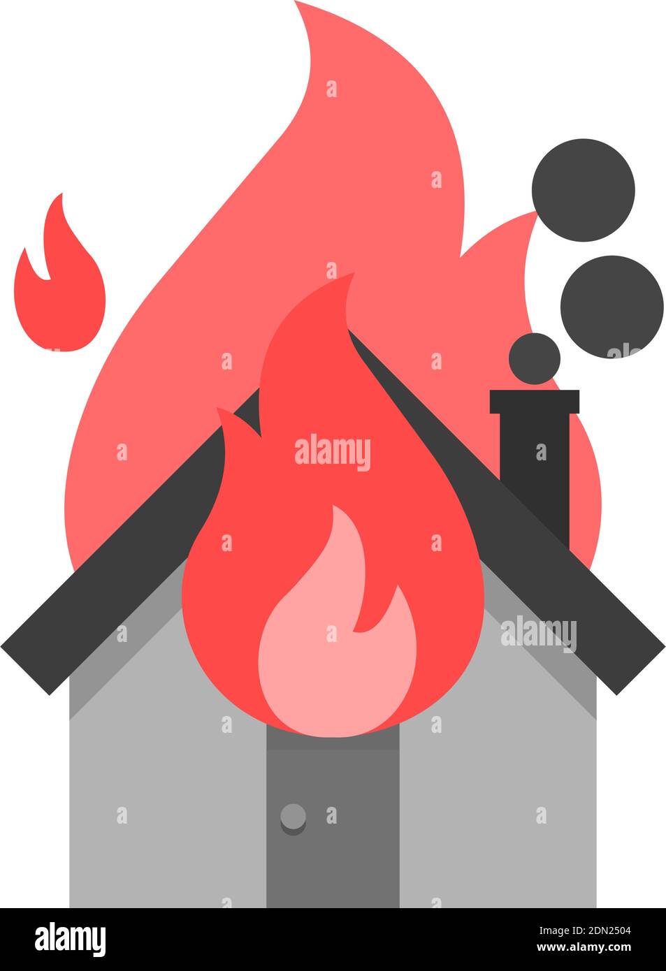 Burning house smoke Stock Vector Images - Alamy
