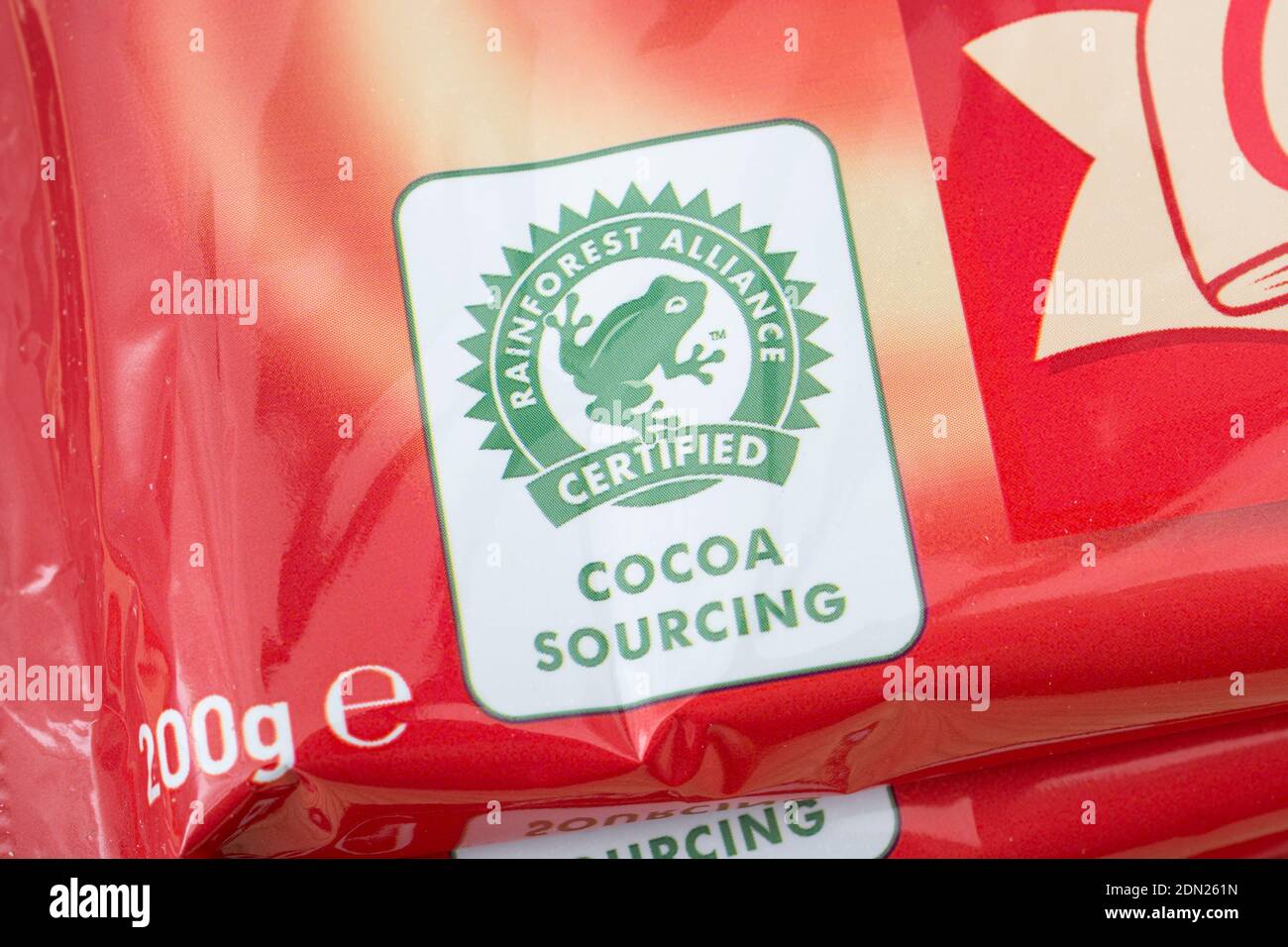 Rainforest alliance certified cocoa sourcing logo hi-res stock ...