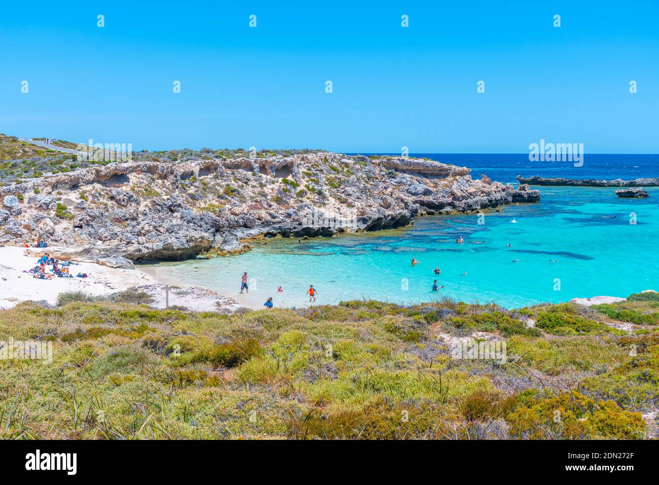 ROTTNEST ISLAND, AUSTRALIA, JANUARY 19, 2020: Little Salmon bay at ...