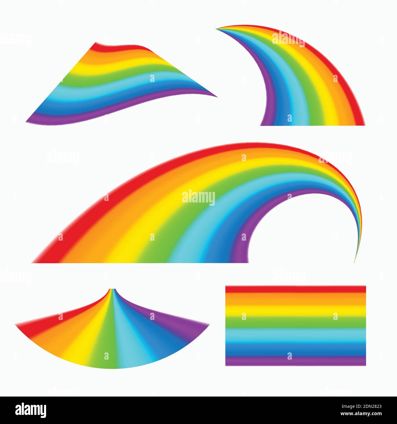 set of various rainbows isolated on white Stock Vector Image & Art - Alamy