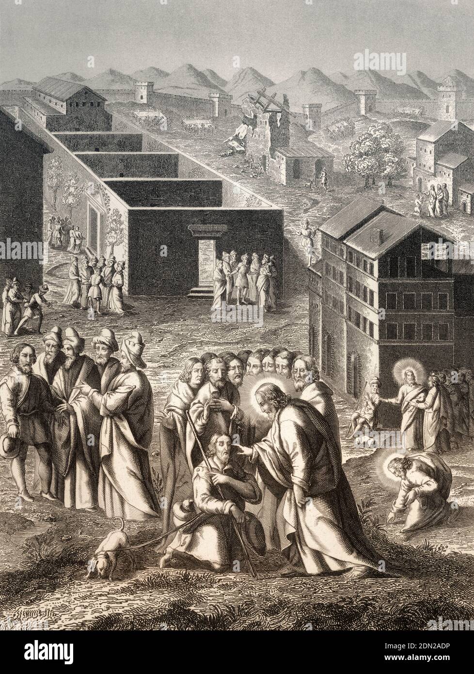 Jesus healing the blind man hi-res stock photography and images - Alamy