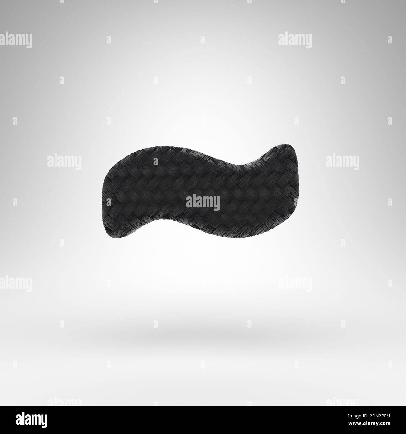 Tilda symbol on white background. Black carbon fiber 3D rendered sign ...