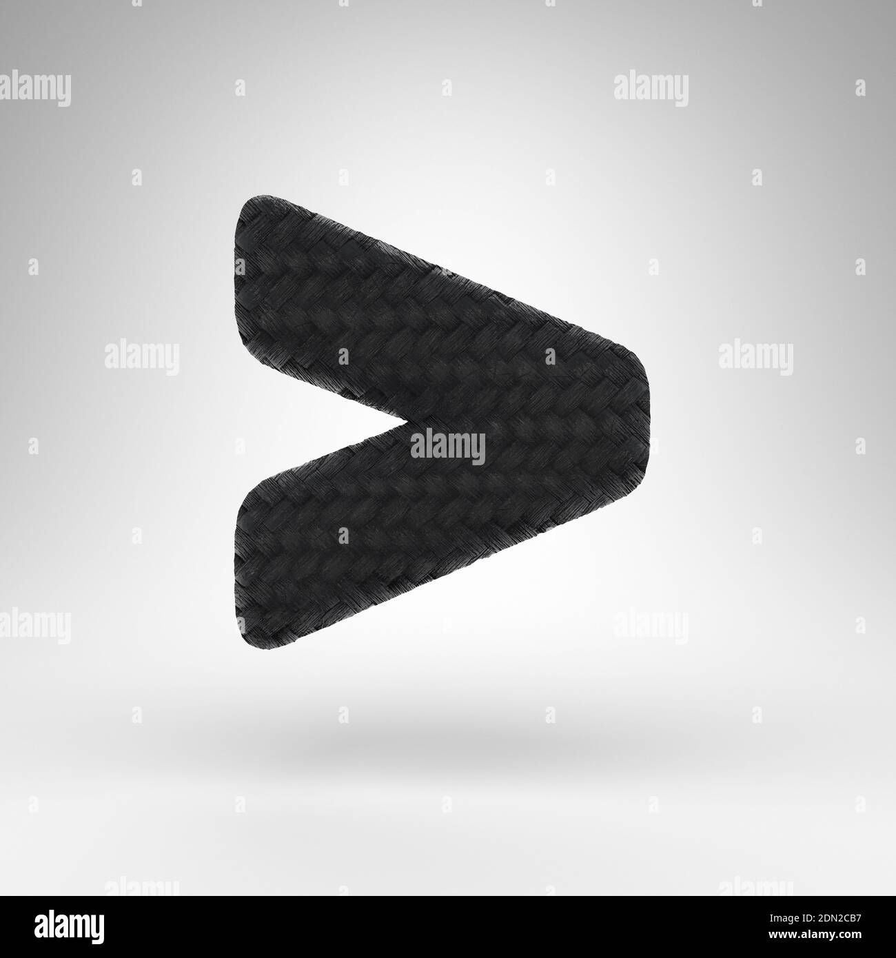 More than symbol on white background. Black carbon fiber 3D rendered ...