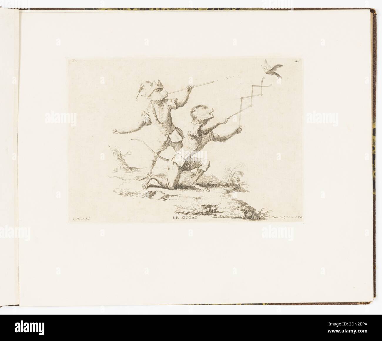 Plate 4, Le Zigzag (The Zigzag), Singeries ou différentes actions de la ...