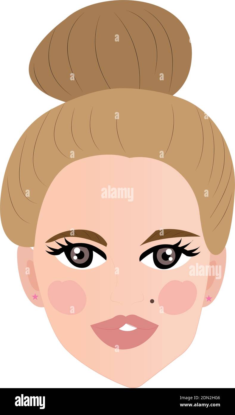 Isolated cute girl face Stock Vector Image & Art - Alamy