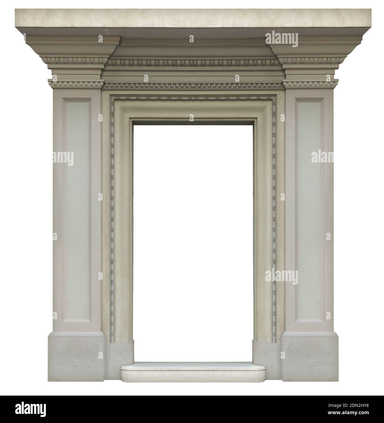 Elements of architecture of buildings, ancient arches, columns, windows ...