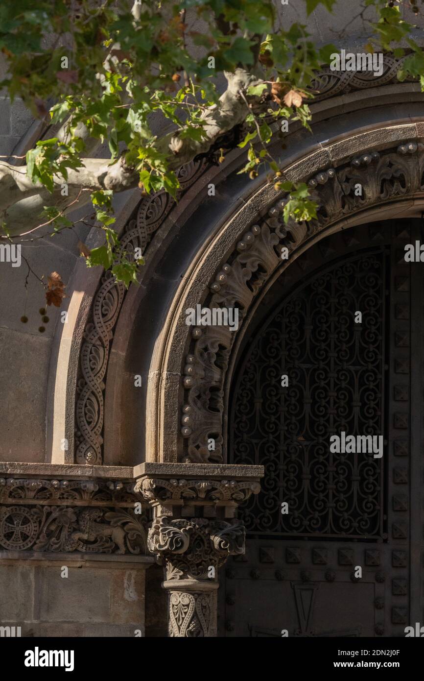Elements of architecture of buildings, ancient arches, columns, windows ...