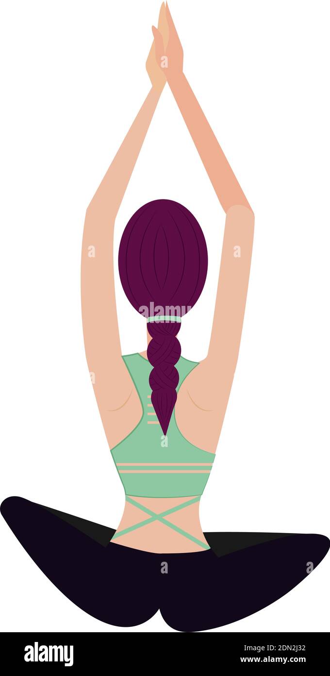 Isolated girl doing yoga Stock Vector Image & Art - Alamy
