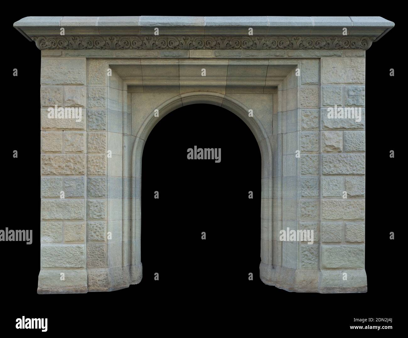 Elements of architecture of buildings, ancient arches, columns, windows ...