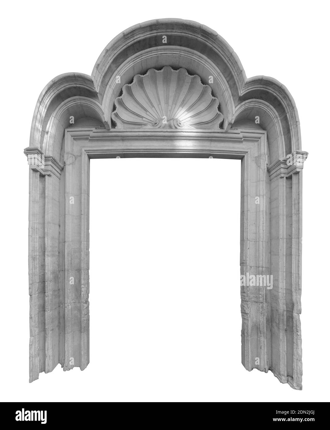 Elements of architecture of buildings, ancient arches, columns, windows ...