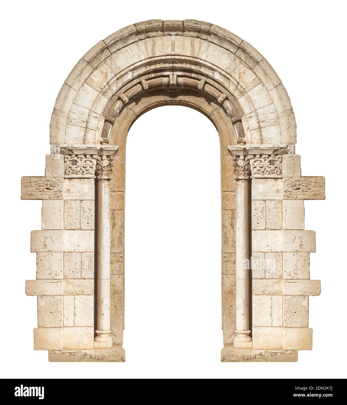 Elements of architecture of buildings, ancient arches, columns, windows ...