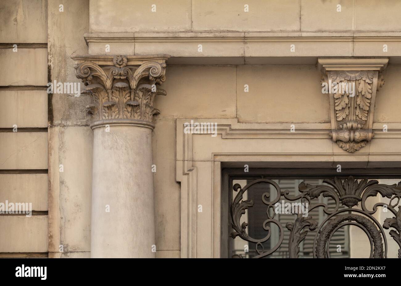 Elements of architectural decoration of buildings, plaster stucco, wall ...
