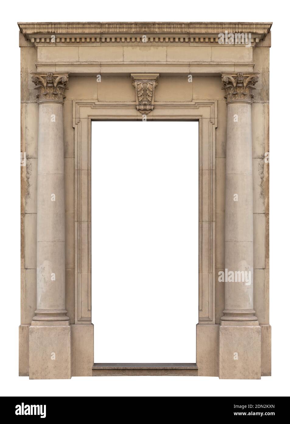 Elements of architecture of buildings, ancient arches, columns, windows ...