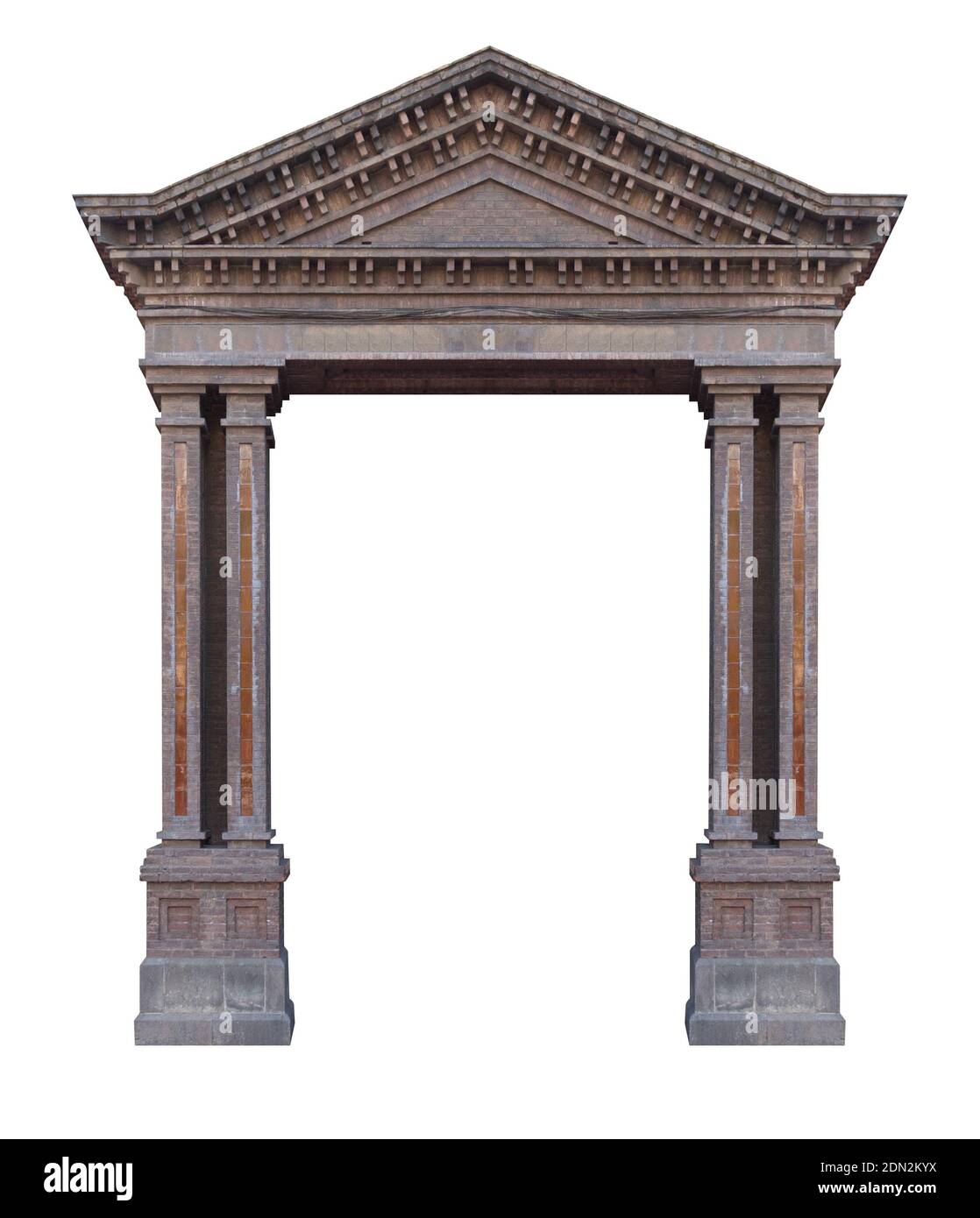 Elements of architecture of buildings, ancient arches, columns, windows ...