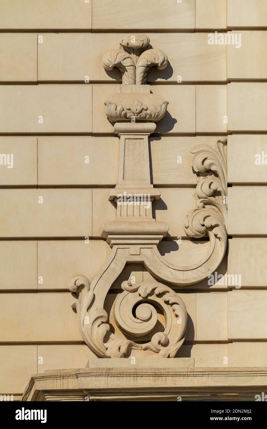 Elements of architectural decoration of buildings, plaster stucco, wall ...