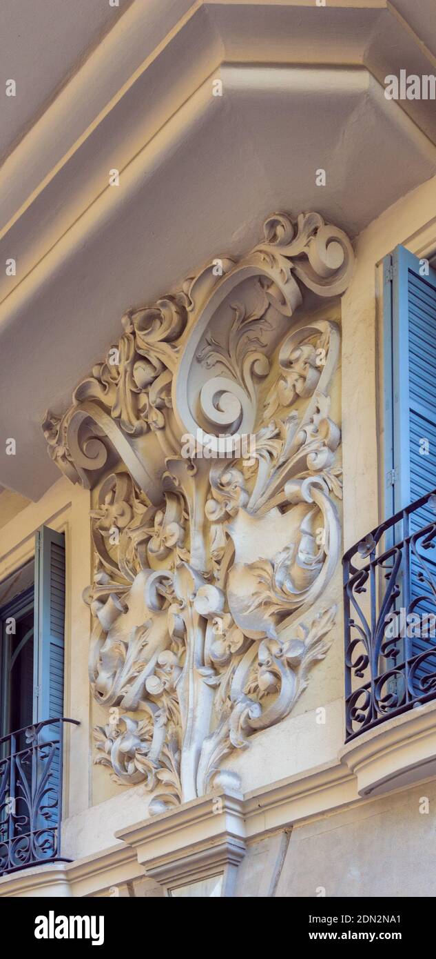 elements of architectural decorations of buildings, plaster stucco ...
