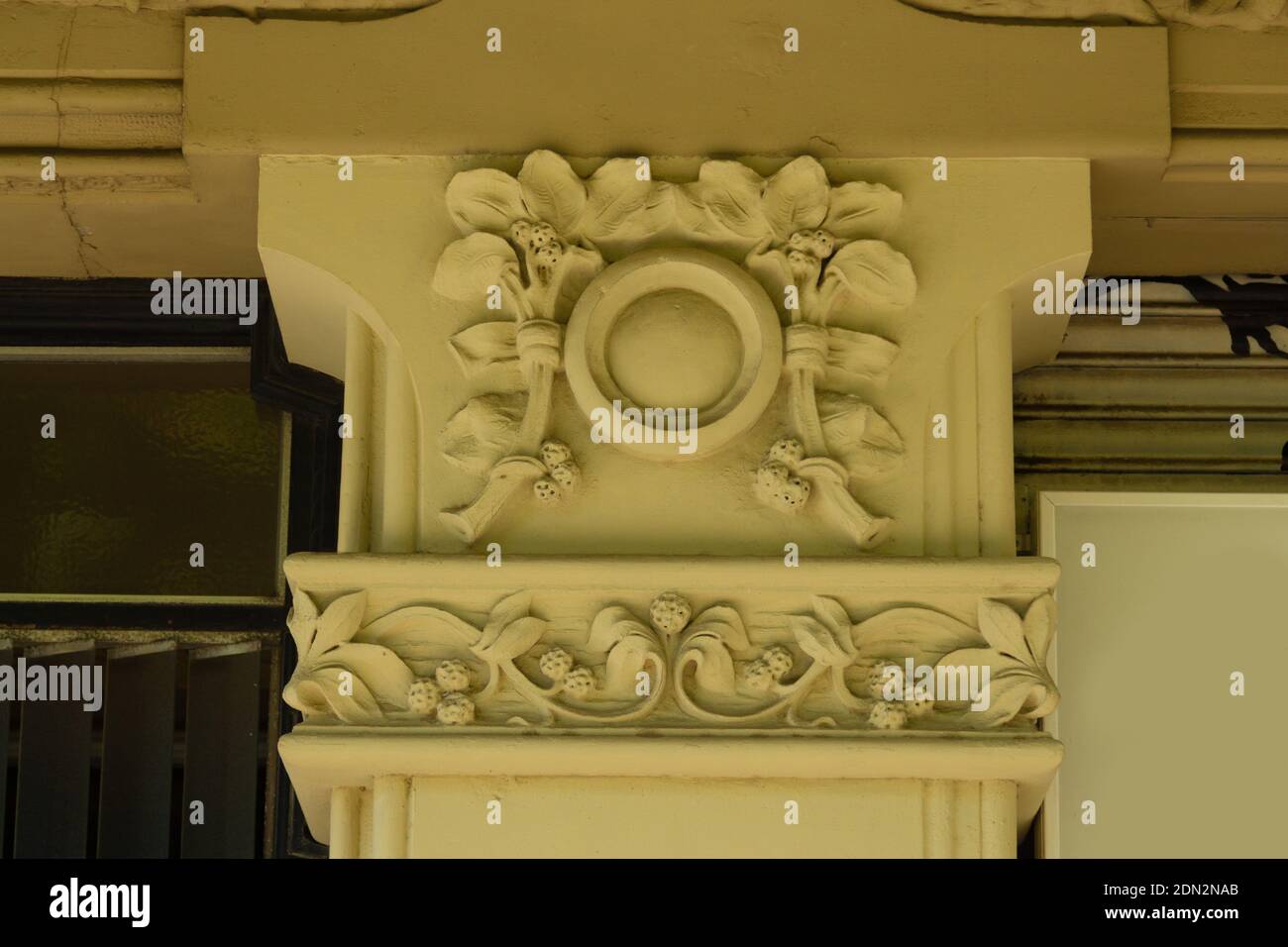 Elements of architectural decoration of buildings, plaster stucco, wall ...