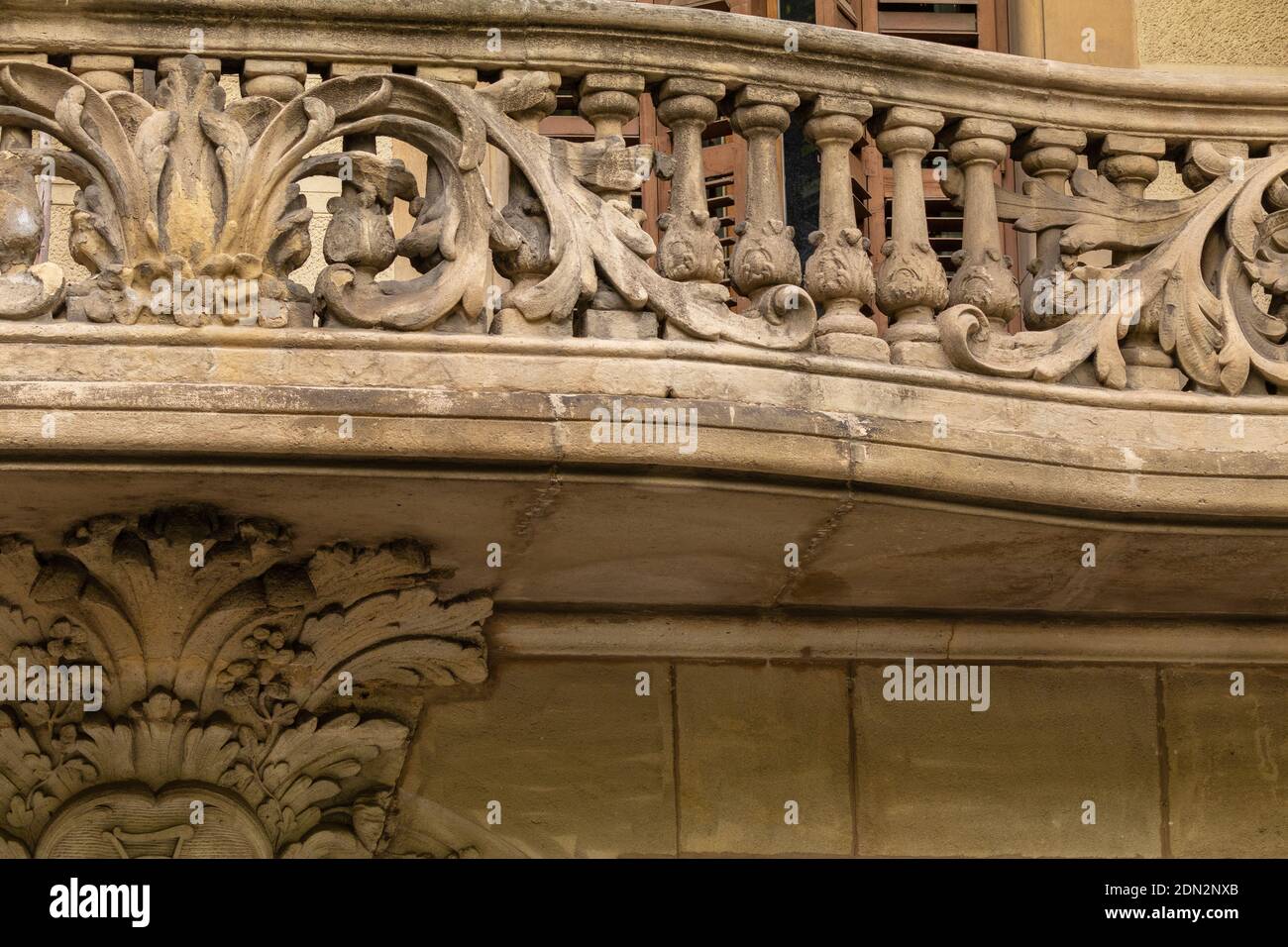 Elements of architectural decoration of buildings, plaster stucco, wall ...