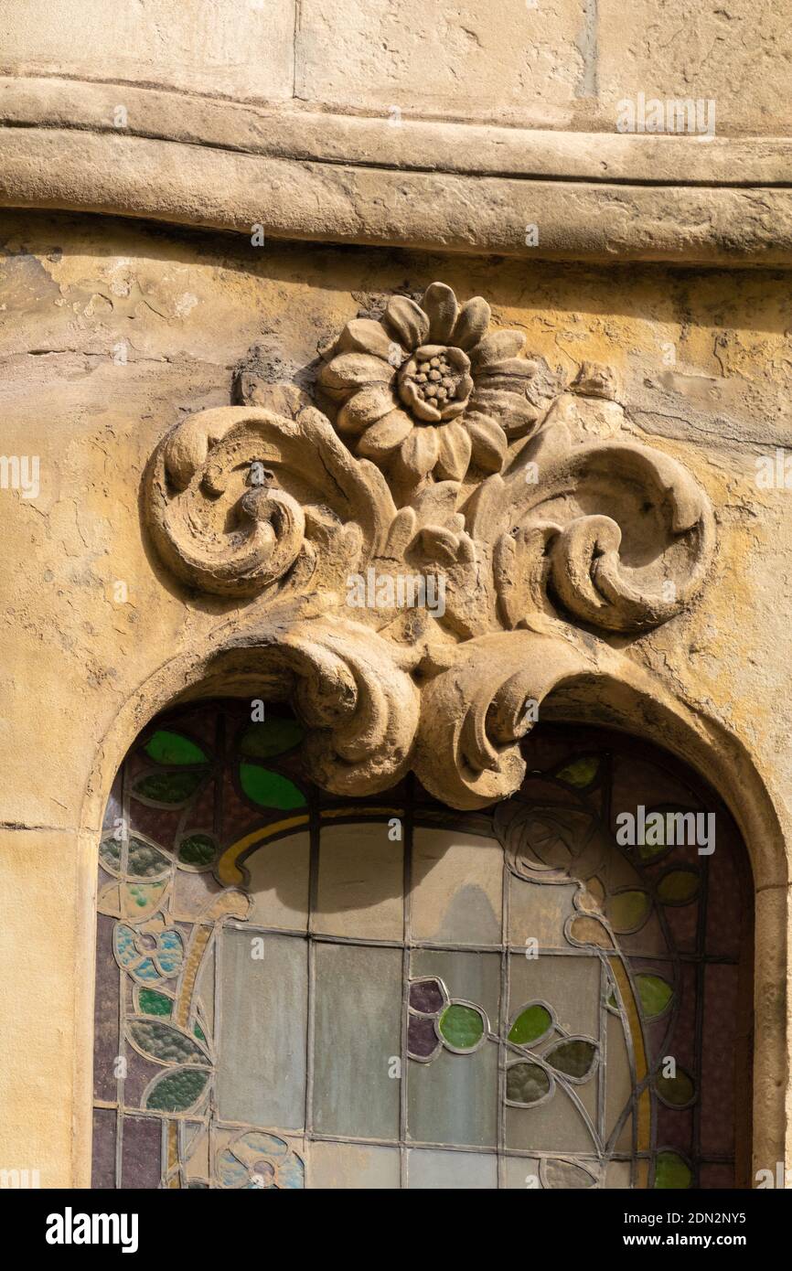 Elements of architectural decoration of buildings, plaster stucco, wall ...