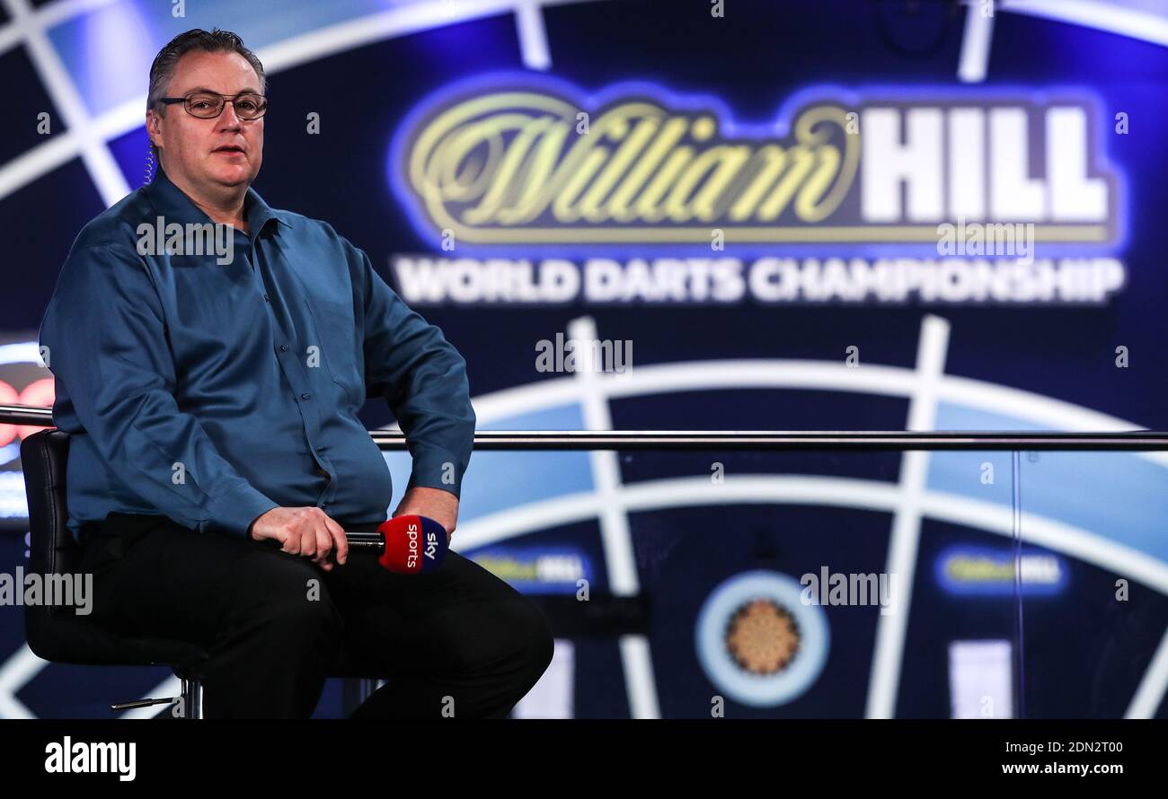 Sky Sports pundit John Part on set during day three of the William Hill ...