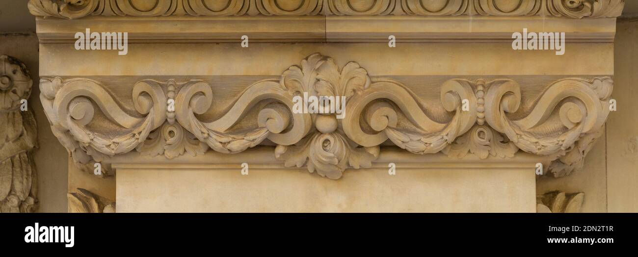 Elements of architectural decoration of buildings, plaster stucco, wall ...