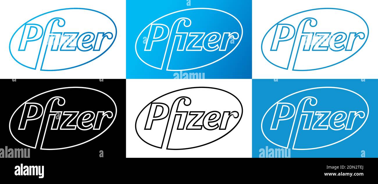 Pfizer Vector Logo - Latest Blue and Black Color Silhouette Set ...