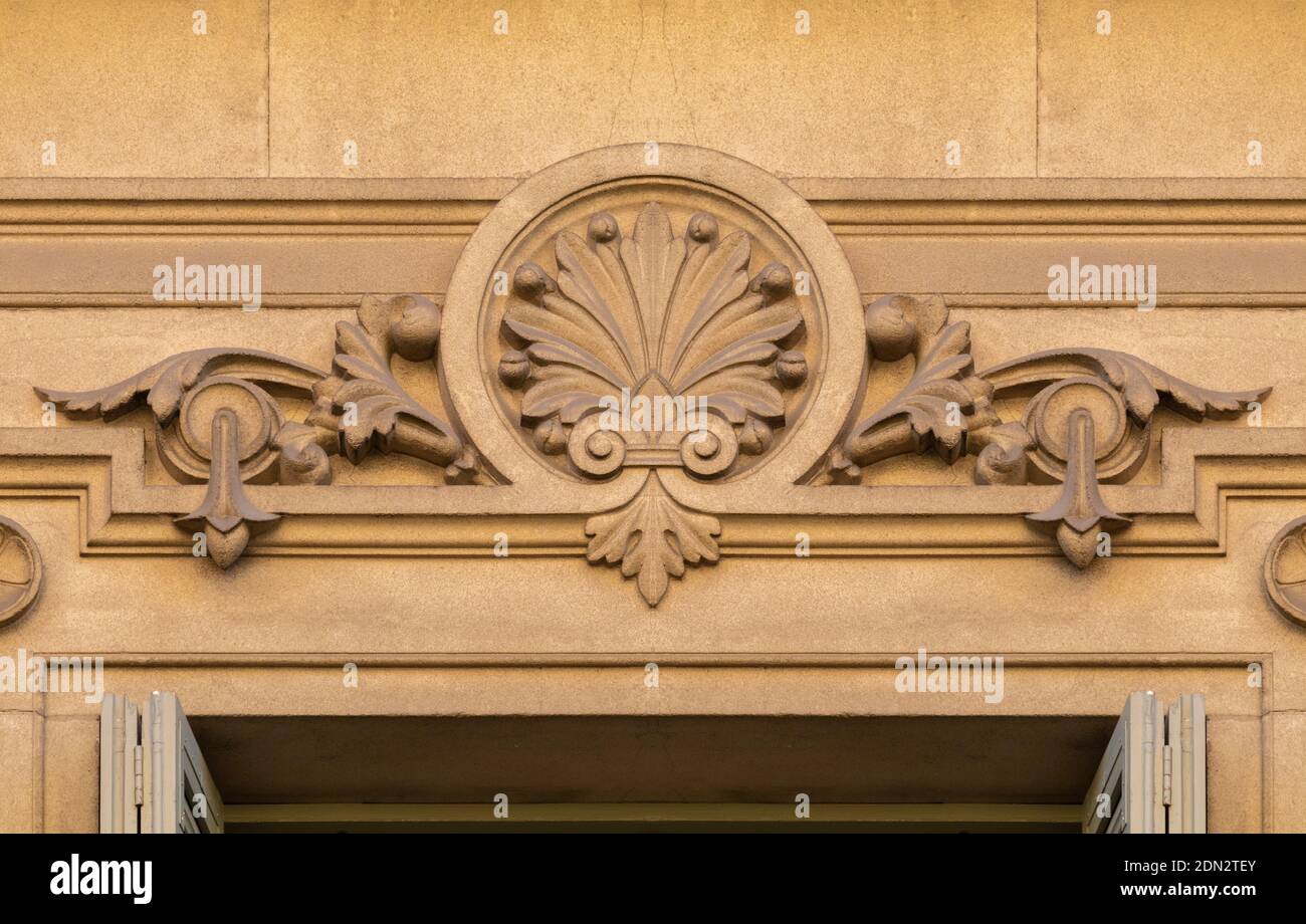 Elements of architectural decoration of buildings, plaster stucco, wall ...
