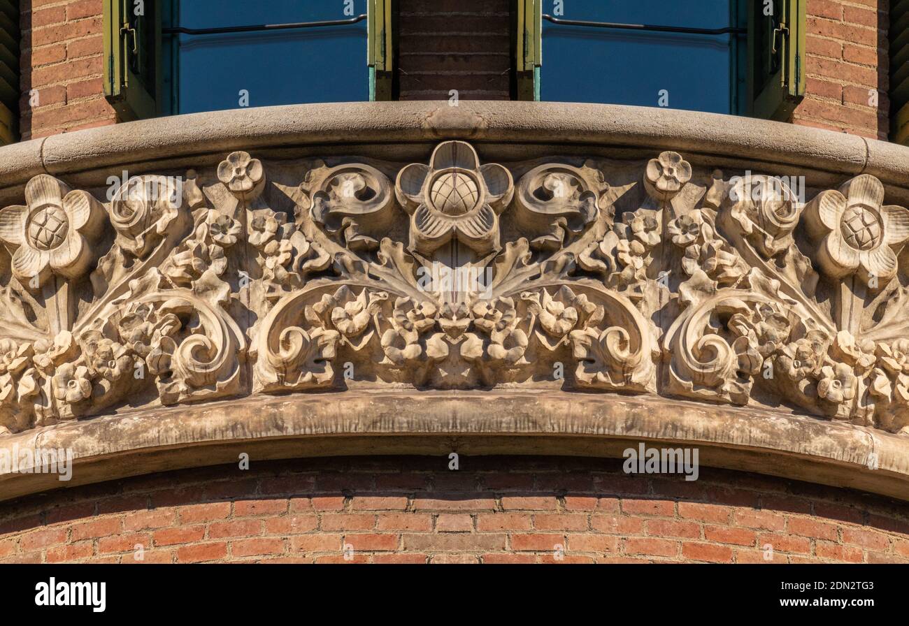 Elements of architectural decoration of buildings, plaster stucco, wall ...