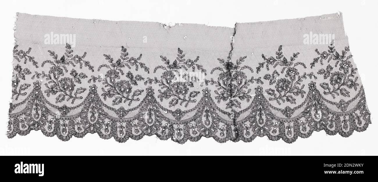 Chantilly type black lace hi-res stock photography and images - Alamy