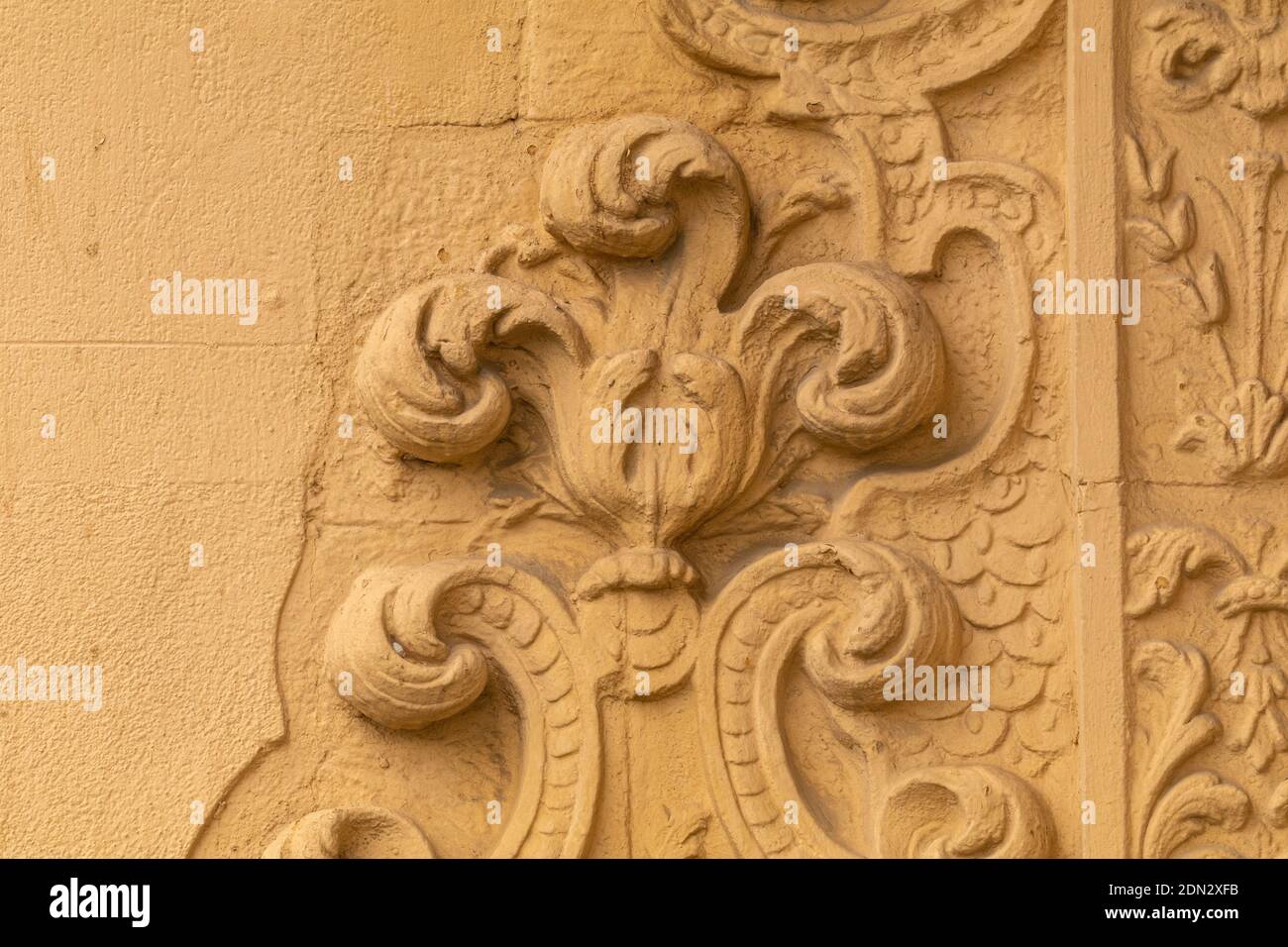 Elements of architectural decoration of buildings, stucco patterns with ...