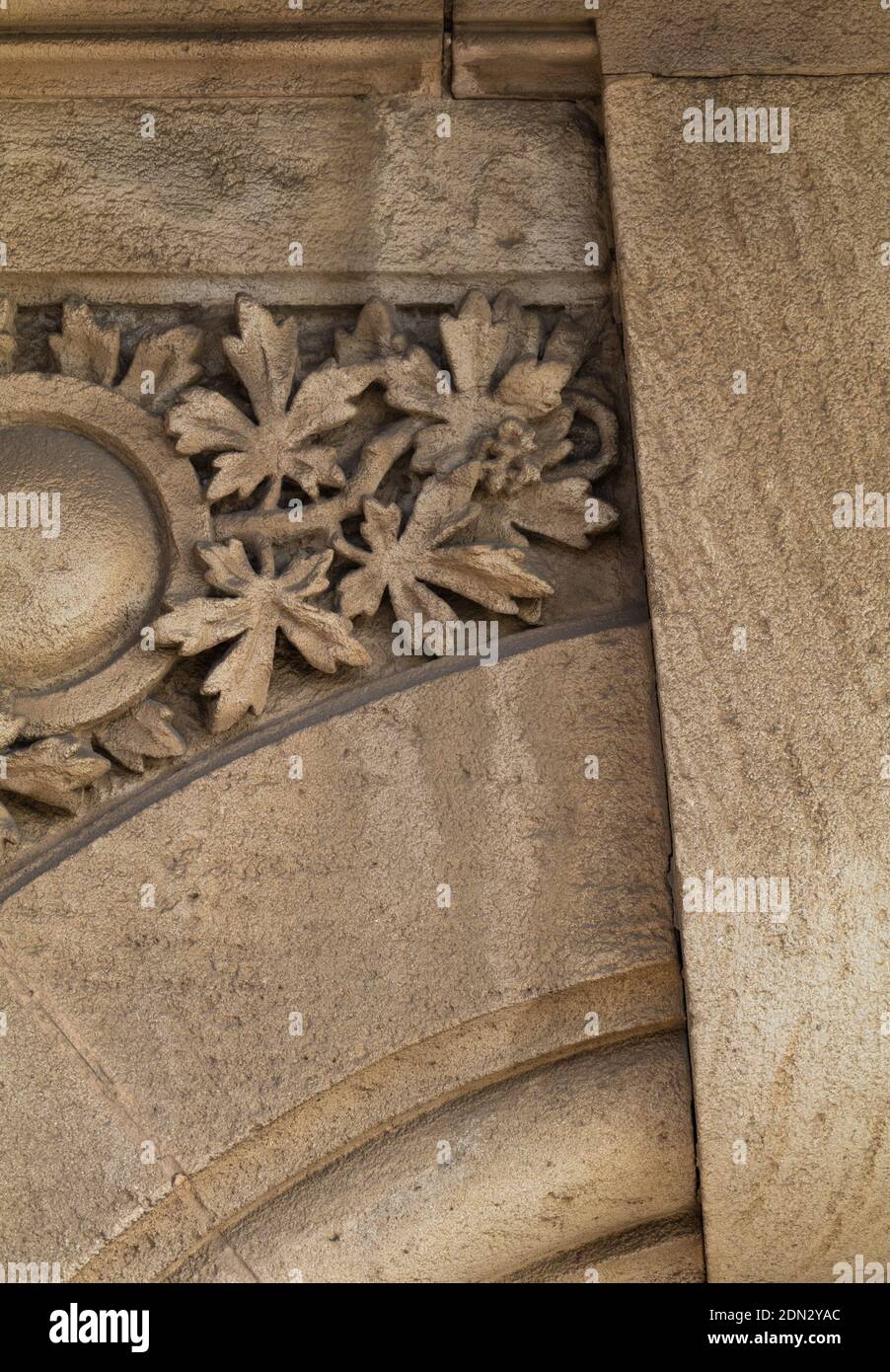 Elements of architectural decoration of buildings, stucco patterns with ...