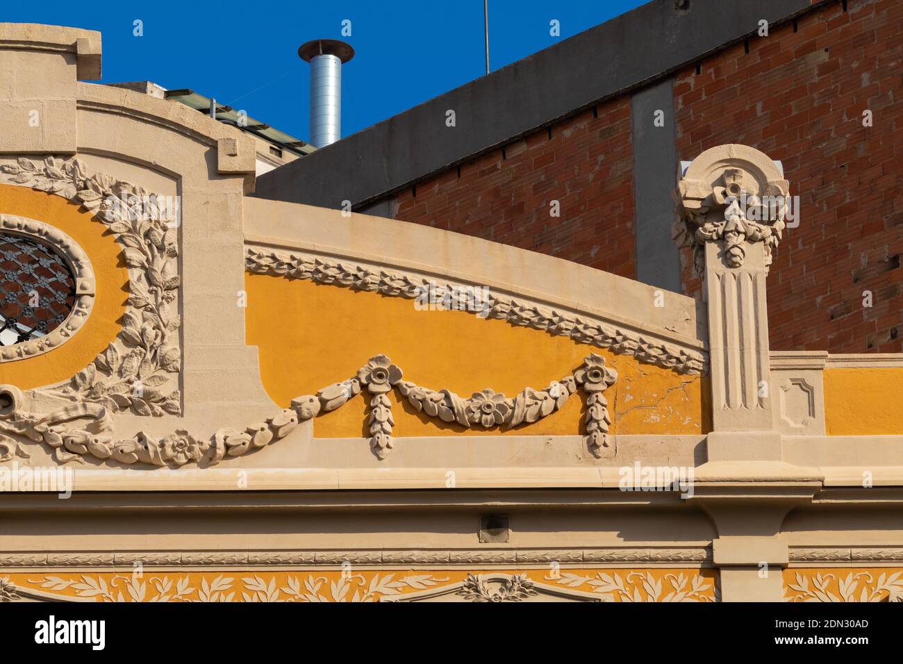 Elements of architectural decoration of buildings, stucco patterns with ...