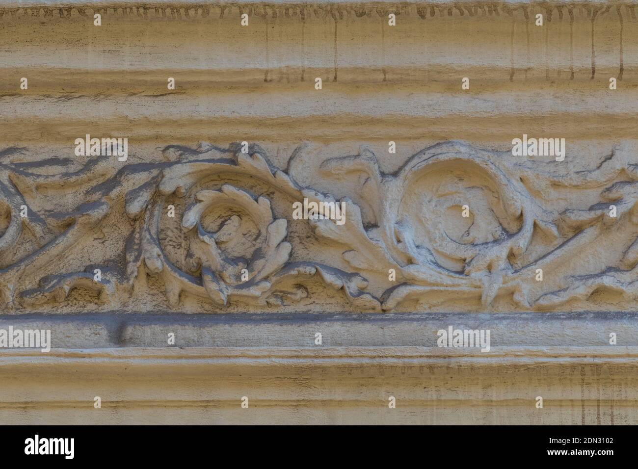 Elements of architectural decoration of buildings, plaster stucco, wall ...