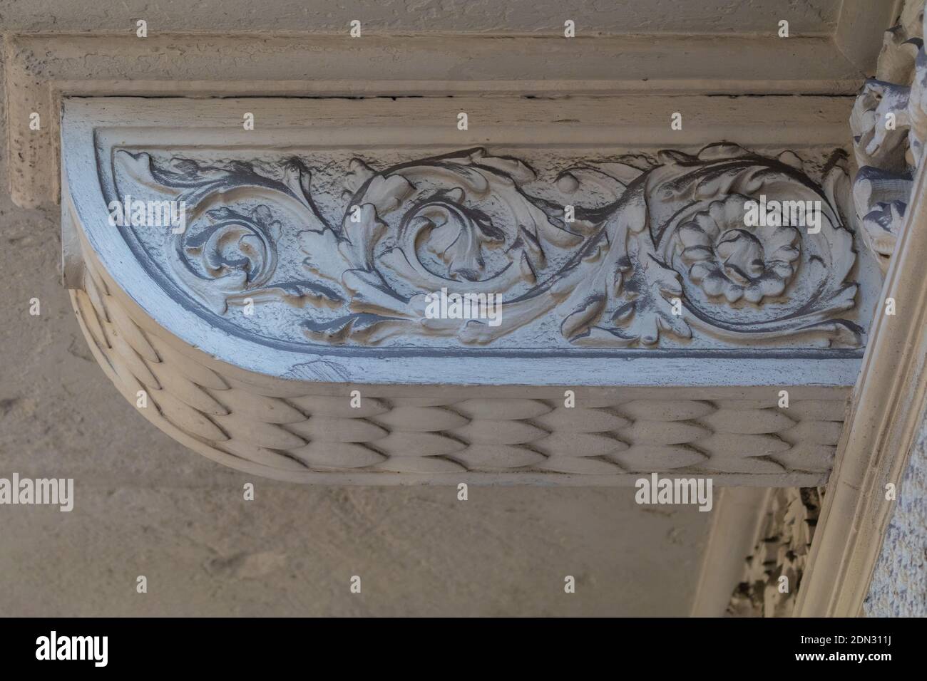 Elements of architectural decoration of buildings, stucco patterns with ...