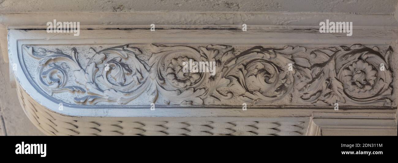 Elements of architectural decoration of buildings, plaster stucco, wall ...