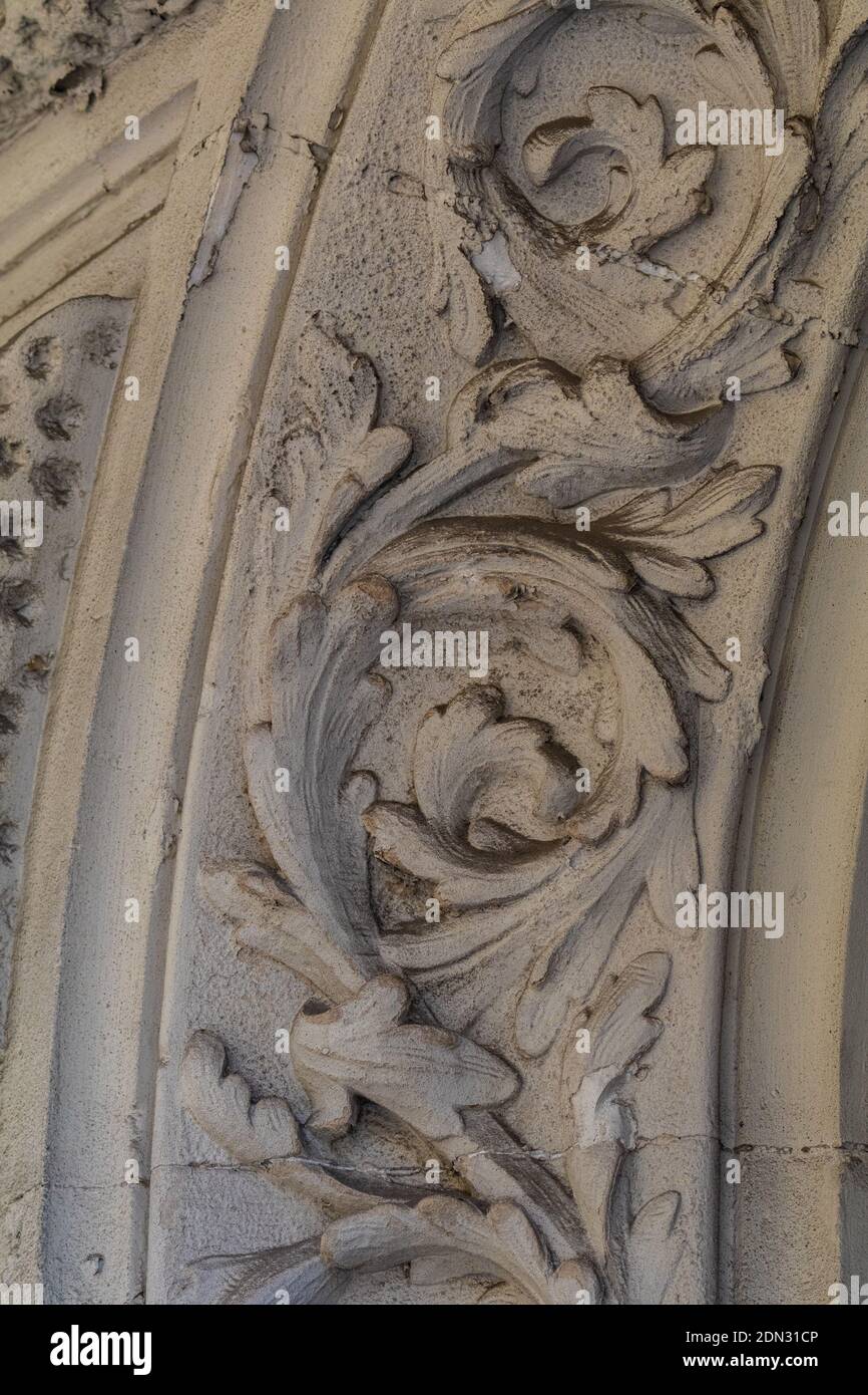 Elements of architectural decoration of buildings, stucco patterns with ...