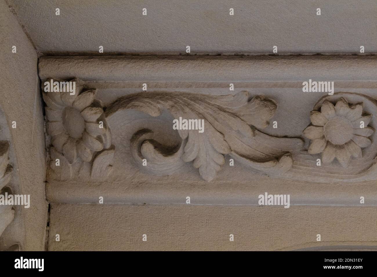 Elements of architectural decoration of buildings, stucco patterns with ...