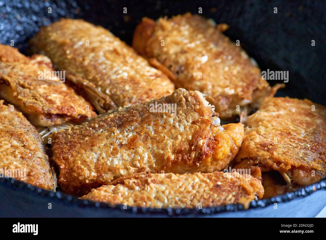 Fried roach with golden crust Stock Photo - Alamy
