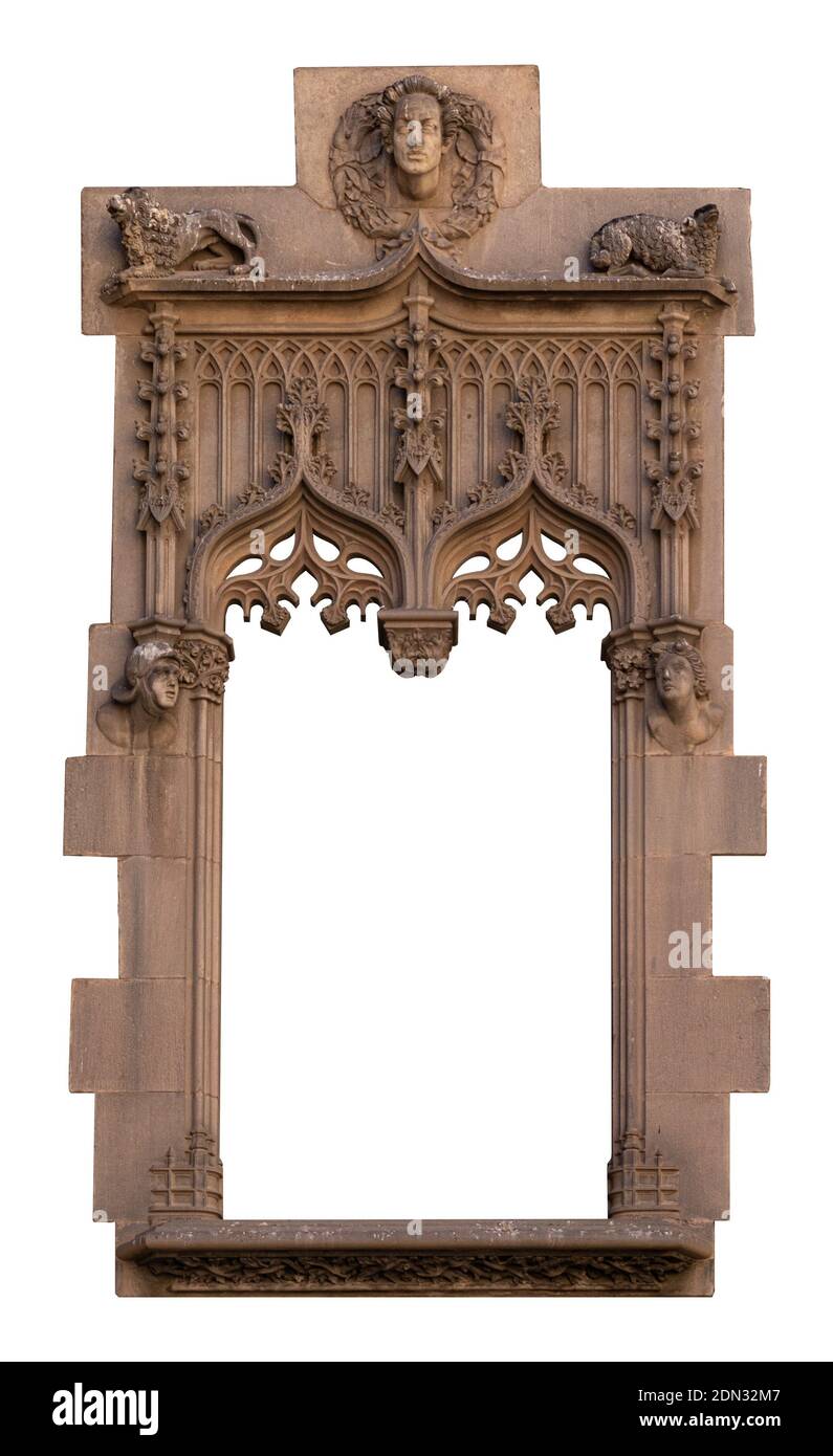 Elements of architecture of buildings, ancient arches, columns, windows ...