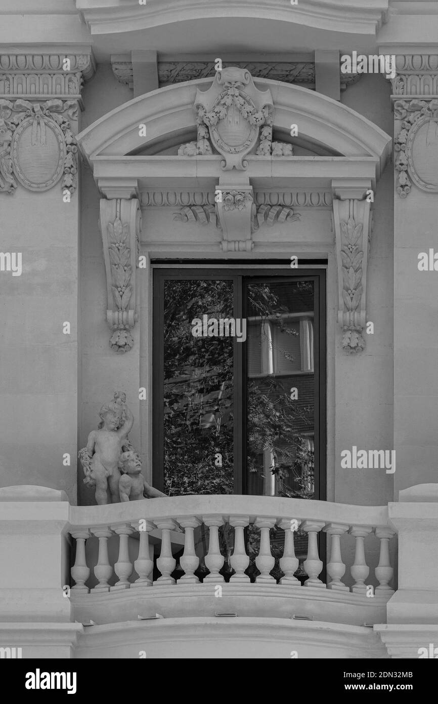 Elements of architectural decoration of buildings, windows and frames ...