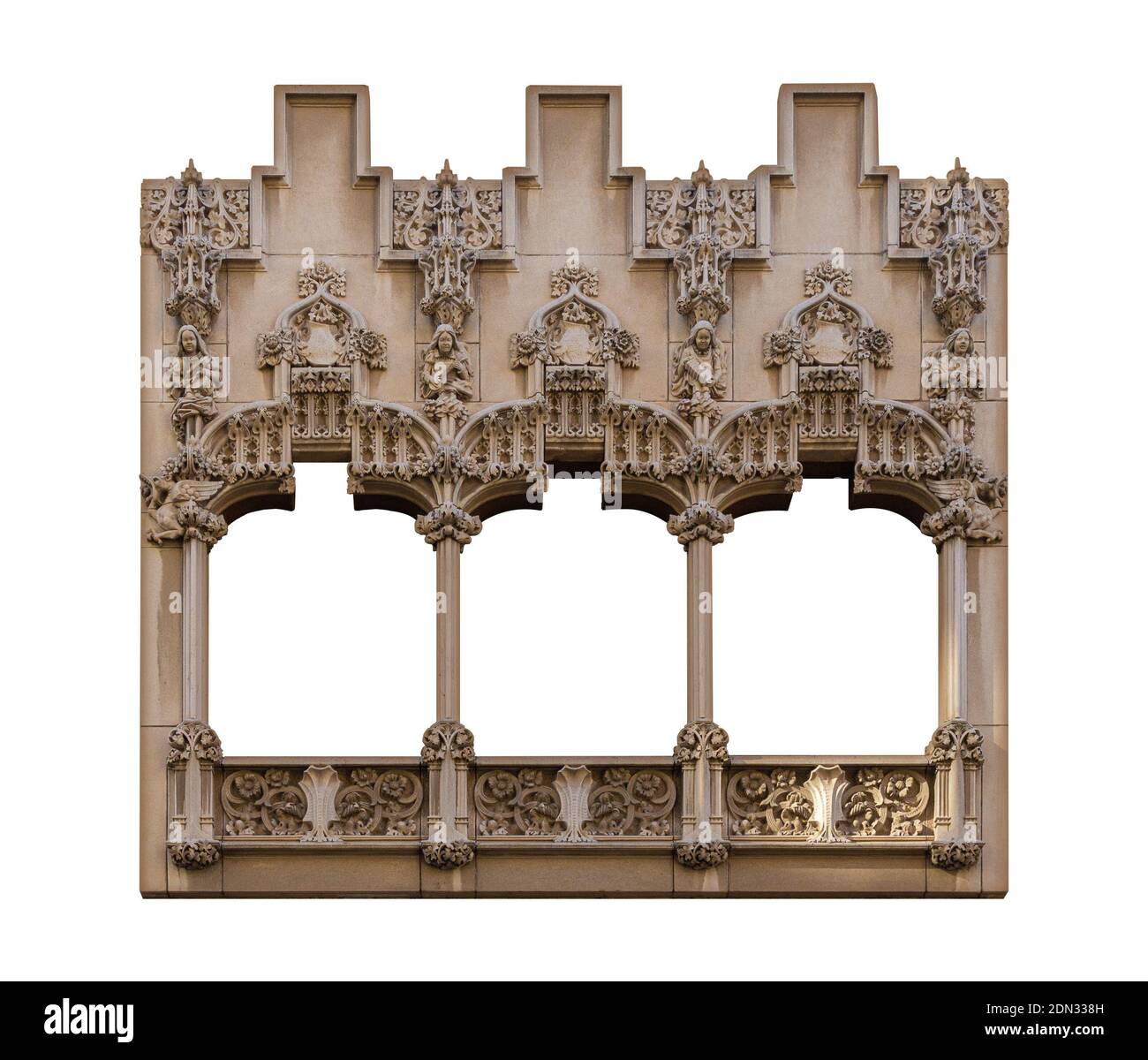 Elements of architecture of buildings, ancient arches, columns, windows ...