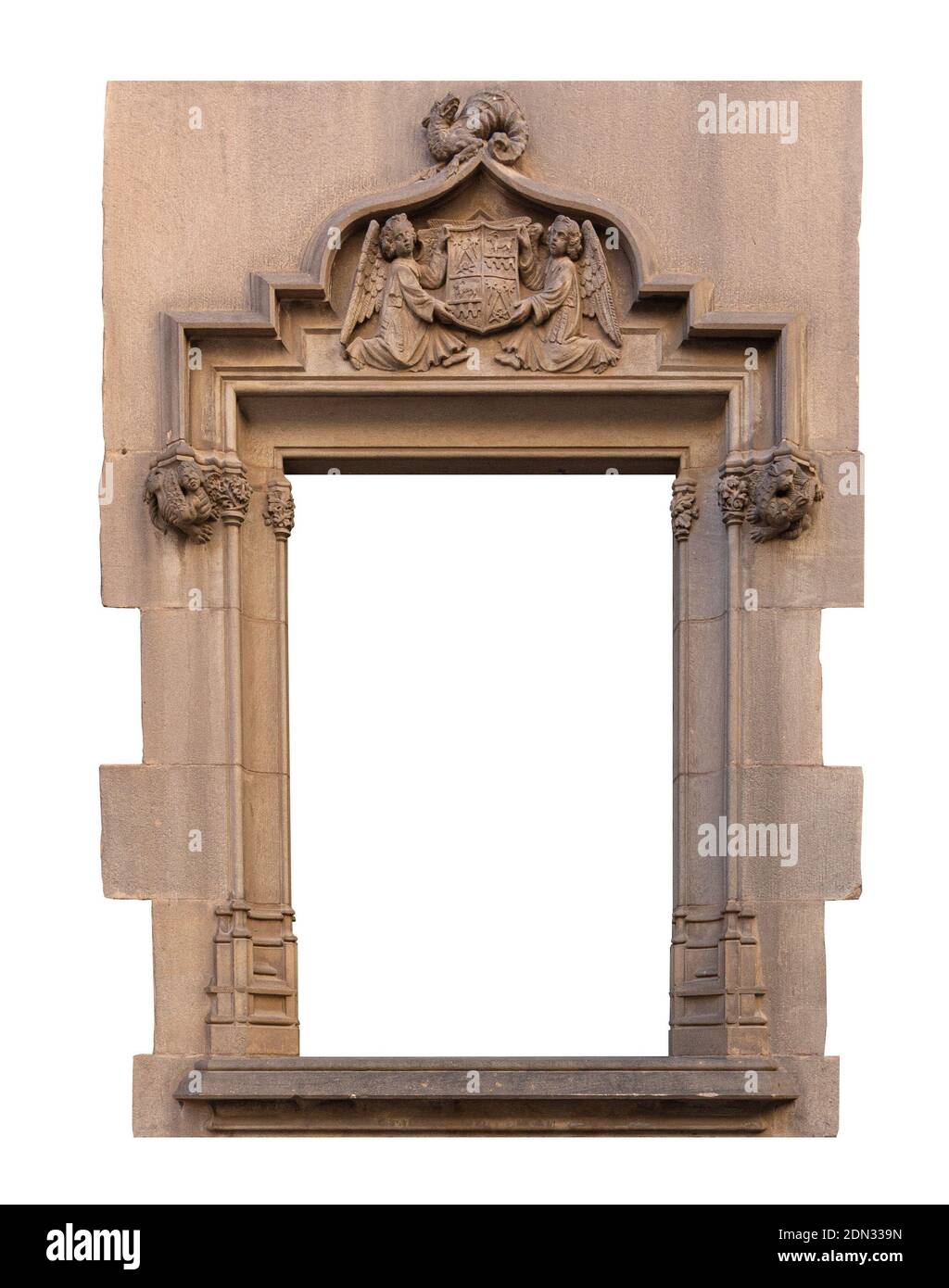 Elements of architecture of buildings, ancient arches, columns, windows ...